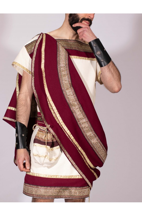 White and gold Roman bag