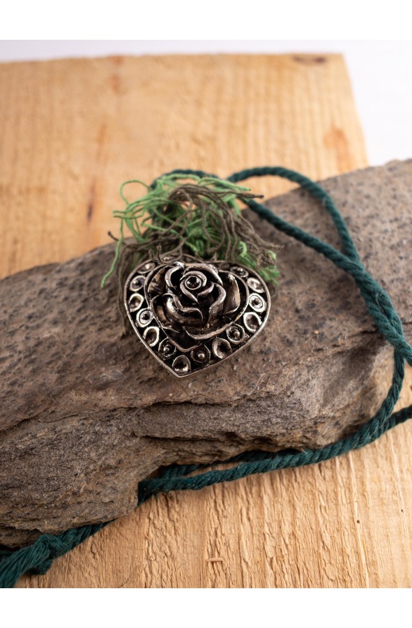 Medieval Heart Amulet, Metallic Necklace that Completes Your Medieval ...